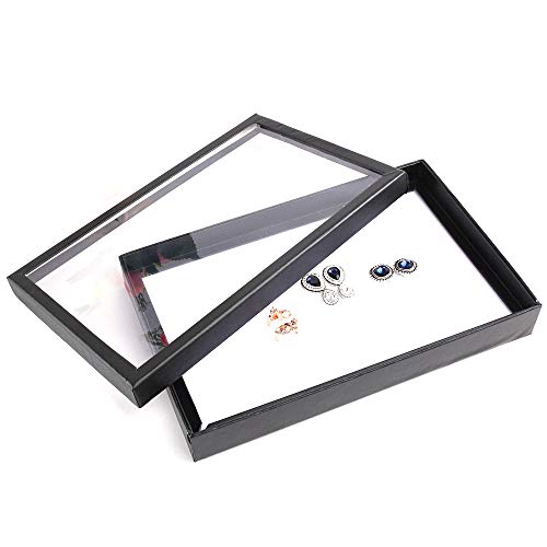ZLY Jewelry Rings Display Tray Velvet 100 Slot Case Box Jewelry Storage Box