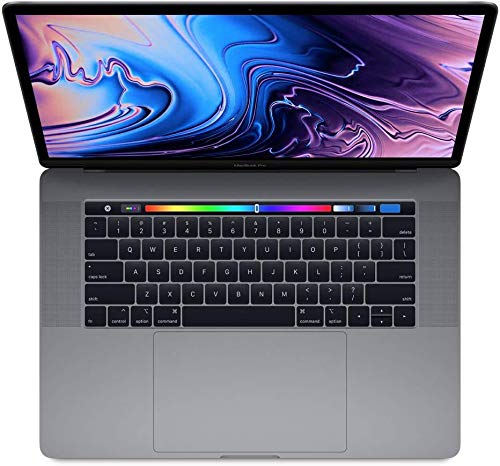Mid 2019 Apple MacBook Pro Touch Bar with 2.6 GHz Intel Core i7 Six-Core (15.4 inches, 16GB RAM, 256GB SSD) Space Gray (Renewed)