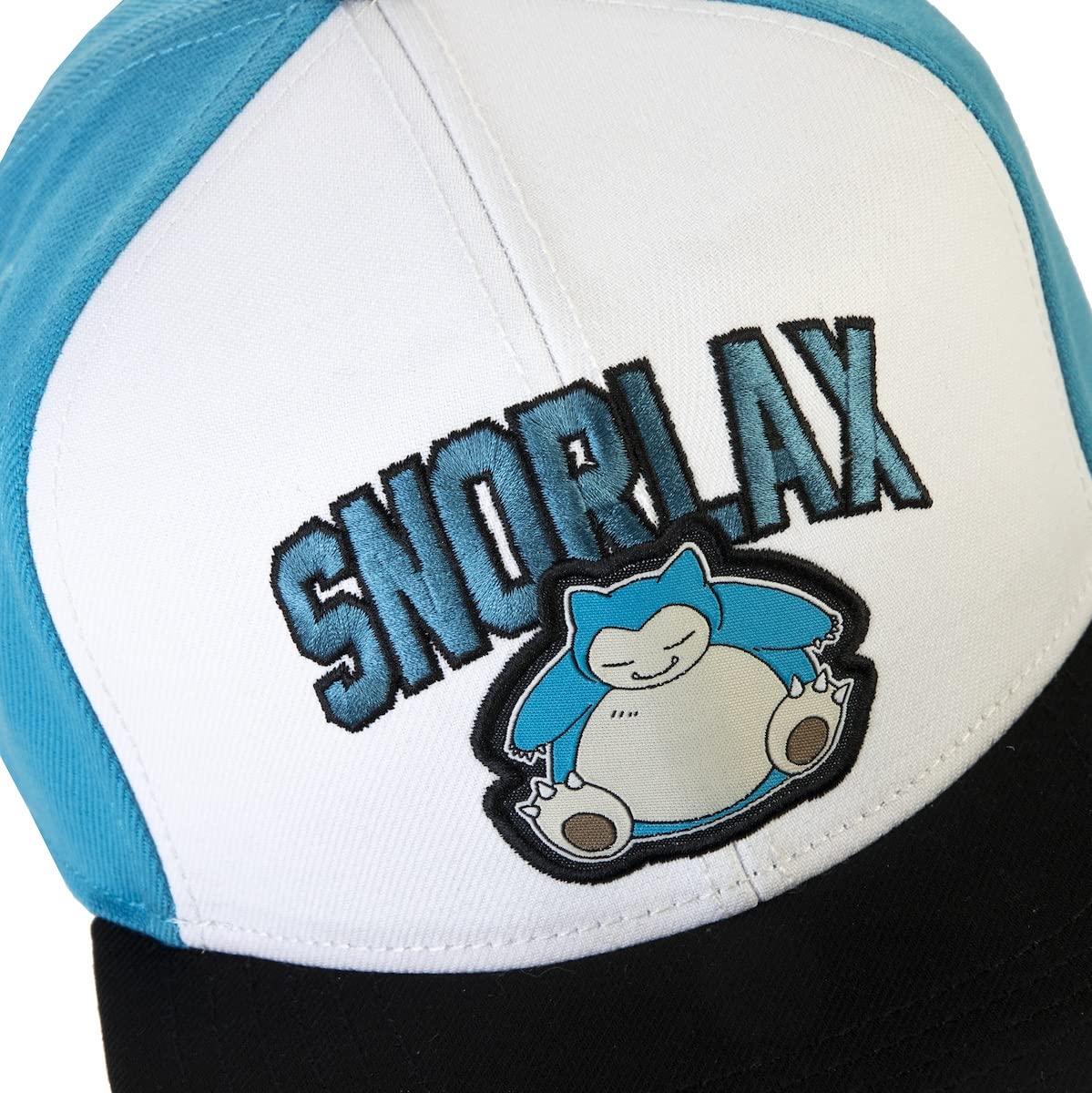 Bioworld Pokemon Snorlax Embroidered Snapback Cap Hat Licensed Blue
