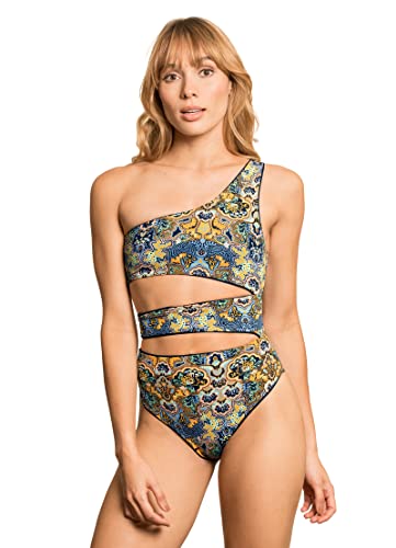 Maaji Women's Standard Cheeky Cut One Piece, Black, SM