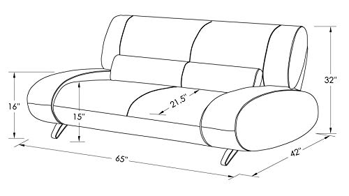 Zuri Furniture Modern Aspen Light Grey Microfiber Leather Loveseat