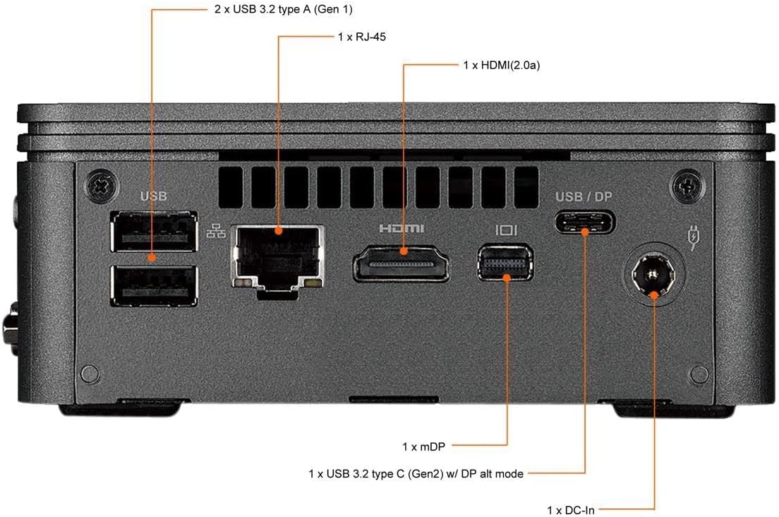 Gigabyte BRIX GB-BRR7H-4800-BWUS Ultra Compact PC Kit (AMD Barebone AMD, Include AMD RYZEN R7-4800U CPU)