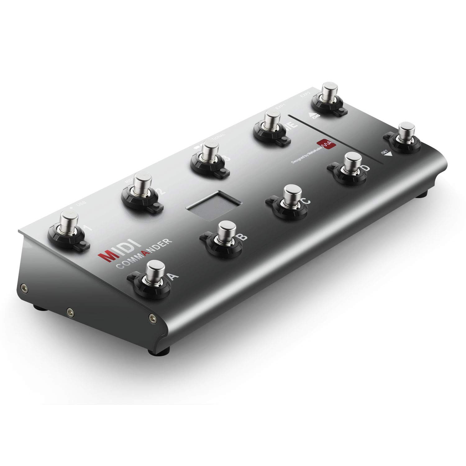 MIDI Foot ControllerďźMeloAudio Guitar Floor Multi-Effects Portable USB MIDI Foot Controller with 10 Foot Switchesďź2 Expression Pedal Jacks and 8 Host Presets