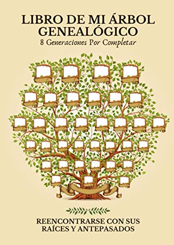 Libro De Mi Árbol Genealógico: Hasta 8 generaciones por completar - Para reencontrarse con sus raíces, antepasados y la historia de su familia (Spanish Edition)