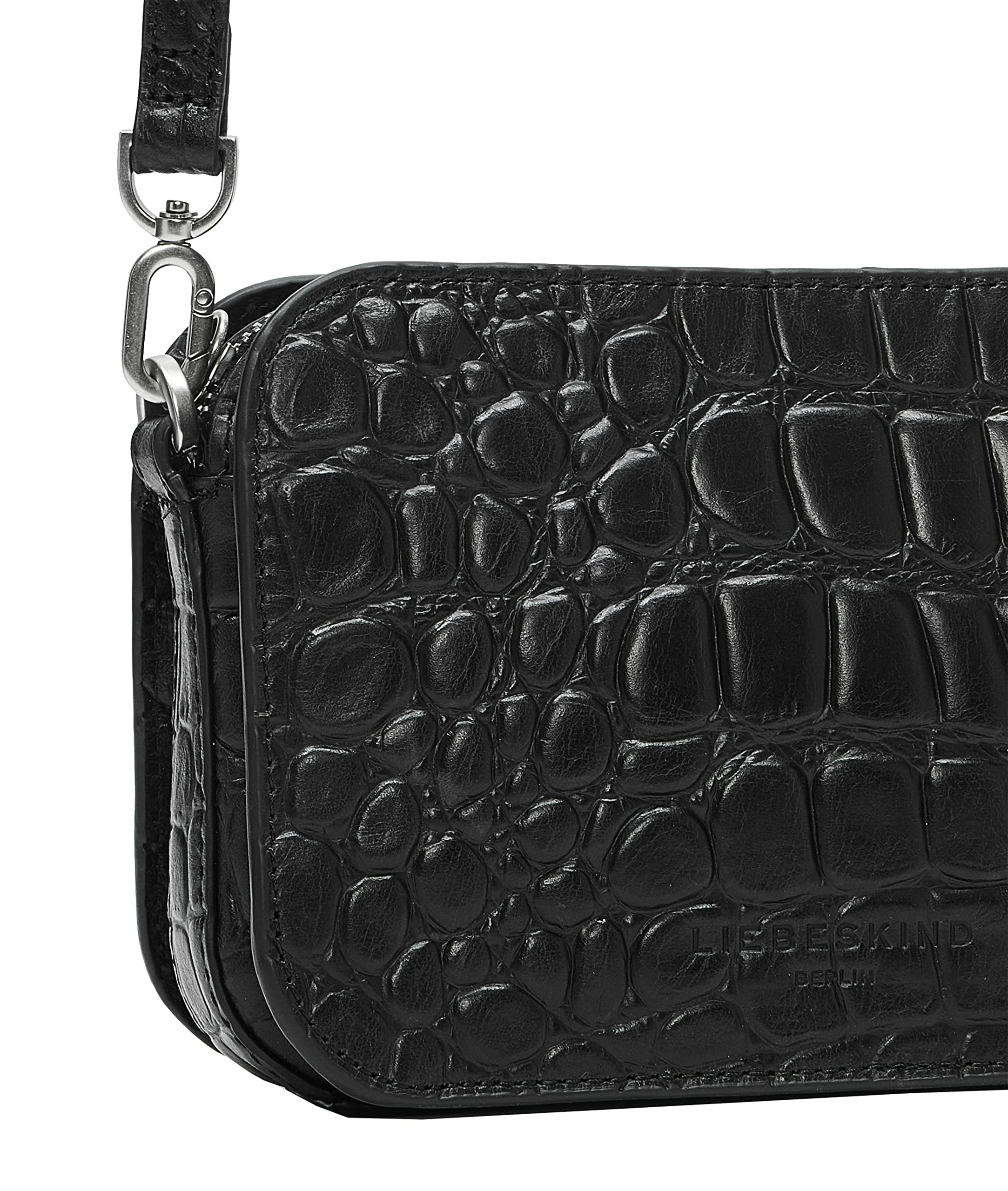 Liebeskind Berlin Luka Crossbody Kroko, Black