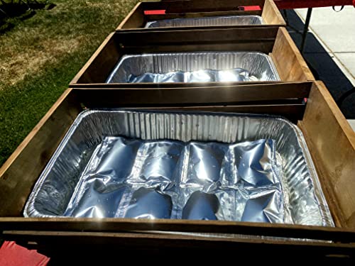 Heats Flameless Food Warming Pads | Water Activated Disposable Food Warmer for Parties | Used w/Aluminum Pans, Chafing Dish, Kitchen Accessories | Fits Foil Pan Half Size (Pans NOT Included) | 6 Pack