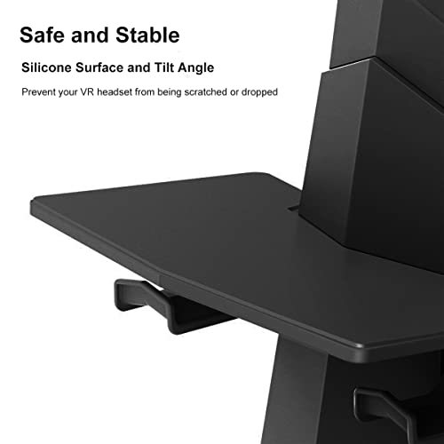 BQ SAER VR Stand, VR Headset Oculus Quest 2 Stand, VR Accessories Headset and Controllers Stand for Meta/Oculus Quest 2/Quest/Rift S/Valve Index, VR Oculus Quest 2 Accessories Desktop Display Stand