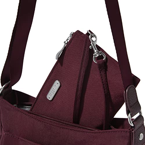 Baggallini Womens Uptown Bagg With Rfid Phone wristlet handbags, Dark Cherry, One Size US