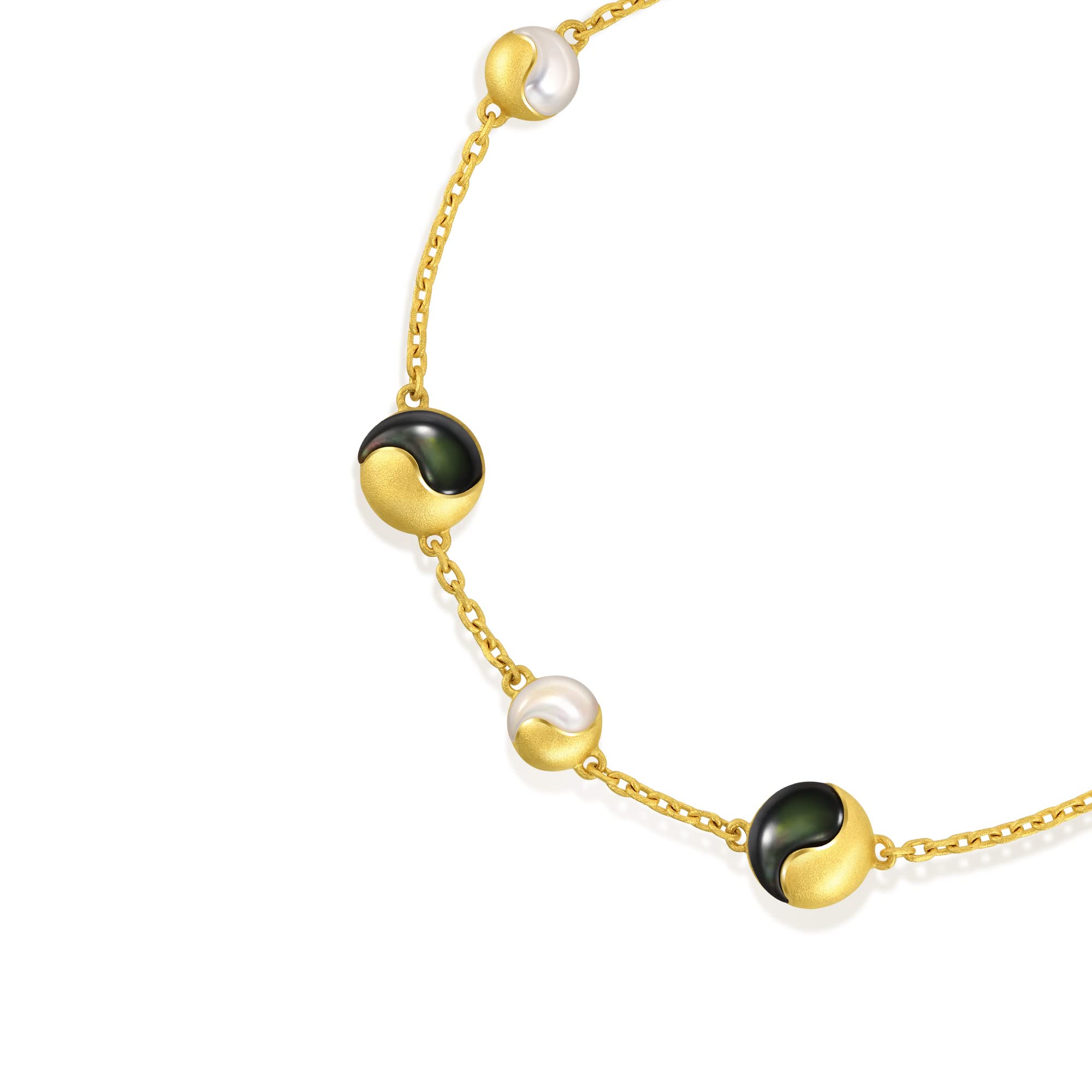 CHOW SANG SANG 999 24K Gold Taijitu Bracelet 92497B | 7.4", (19 CM)