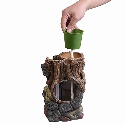GOSSI Indoor Fountain Decorative 5-Tier Rockery Tabletop Fountains with a Small Plastic Pot to Grow The Plant by Yourself(Auto Watering)(22021)