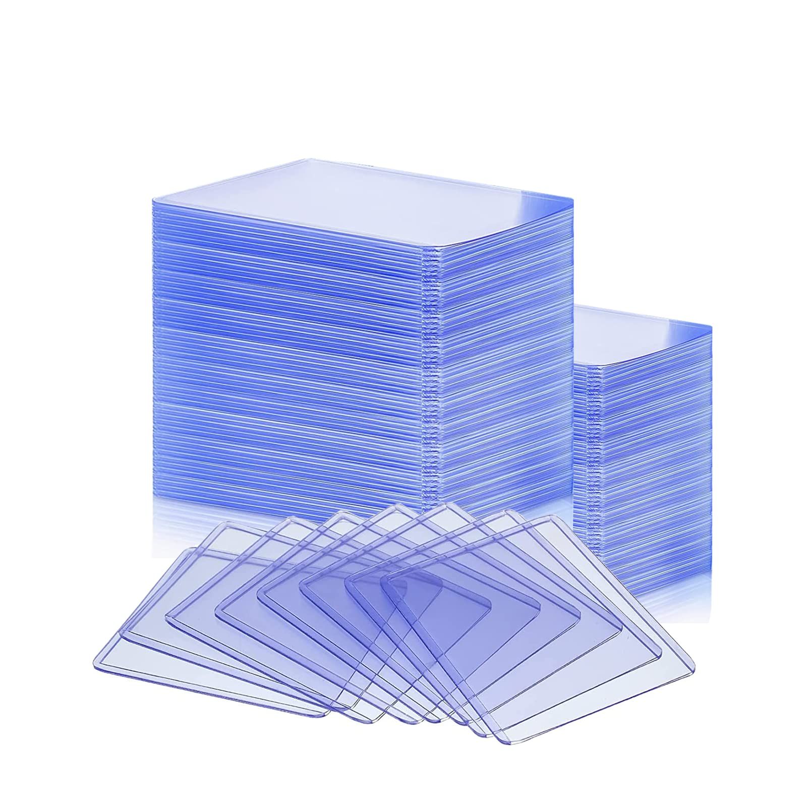 Card Sleeves 3 x 4" Clear Protective Trading Card Topload Holder Hard Plastic Card Sleeves Holder for Baseball Card, Sports Cards (100)