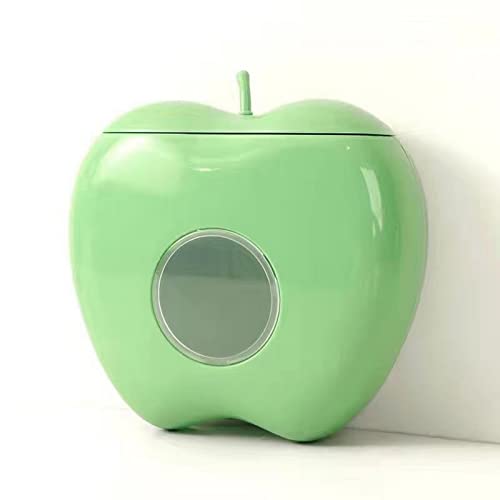Fresh Keeping Bag Storage Box Wall-mounted Punch-free Large Capacity Space-saving Dustproof Apple Shape Food Cover Cling Film Food Wrap Shower Caps Container Organizer Dispenser for Kitchen Bathroom