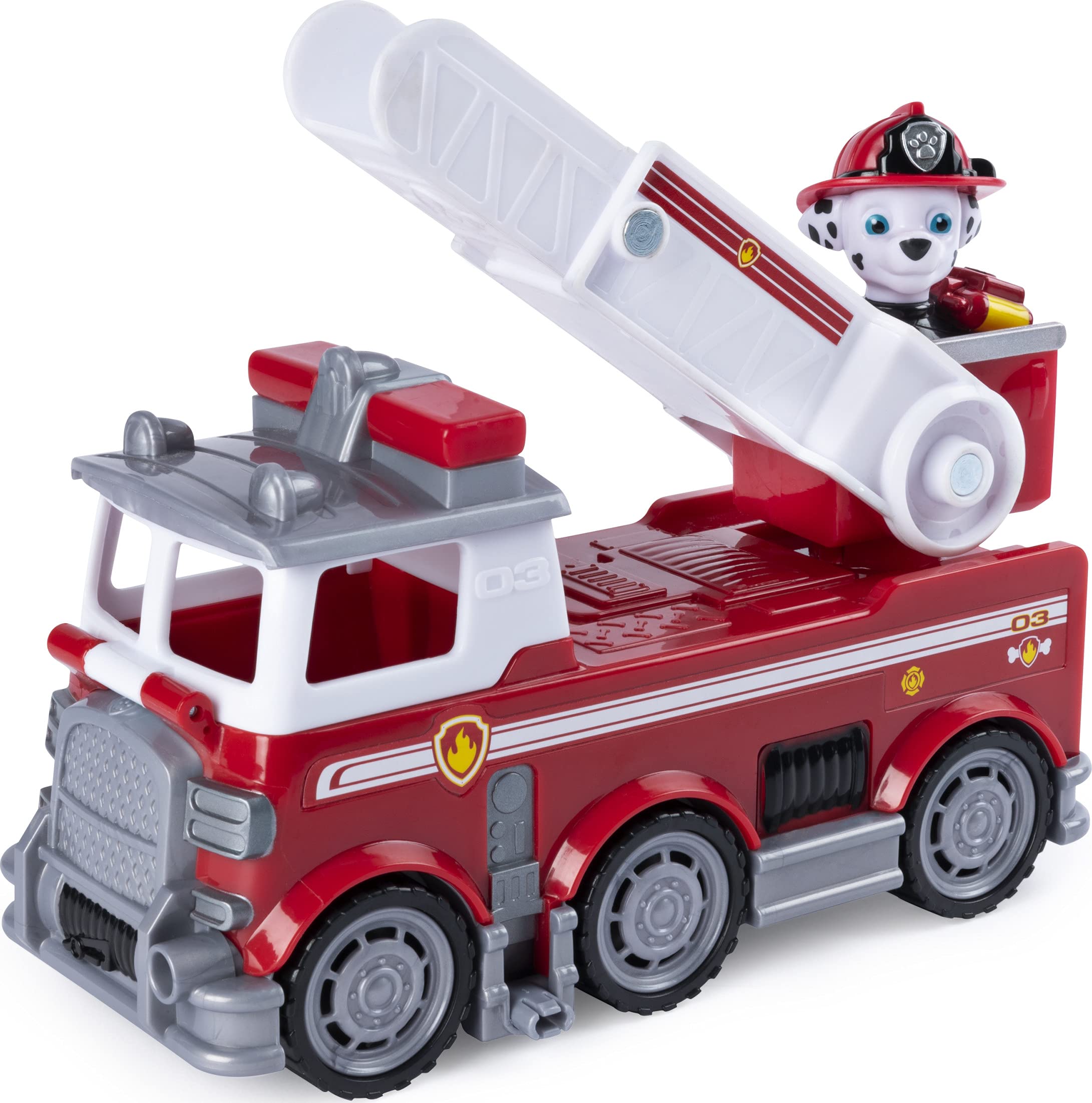 Paw Patrol Ultimate Rescue - Marshall's Ultimate Rescue Fire Truck with Moving Ladder and Flip-Open Front Cab, Ages 3 and Up