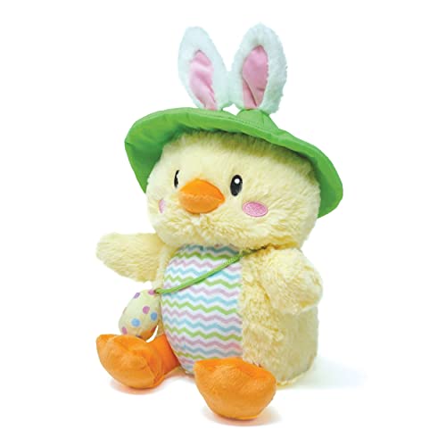 Cuddle Barn - Sunny Wiggles | Animated Easter Chick Stuffed Animal Plush Toy, Spring Easter Basket Stuffer Decoration, Wiggles Ears and Bops to Little Bunny Foo Foo, 12 Inches
