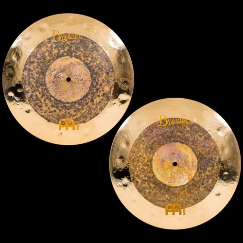 Meinl Cymbals Byzance 15" Dual Hihats, Pair β Made in Turkey β Hand Hammered B20 Bronze, 2-Year Warranty, B15DUH