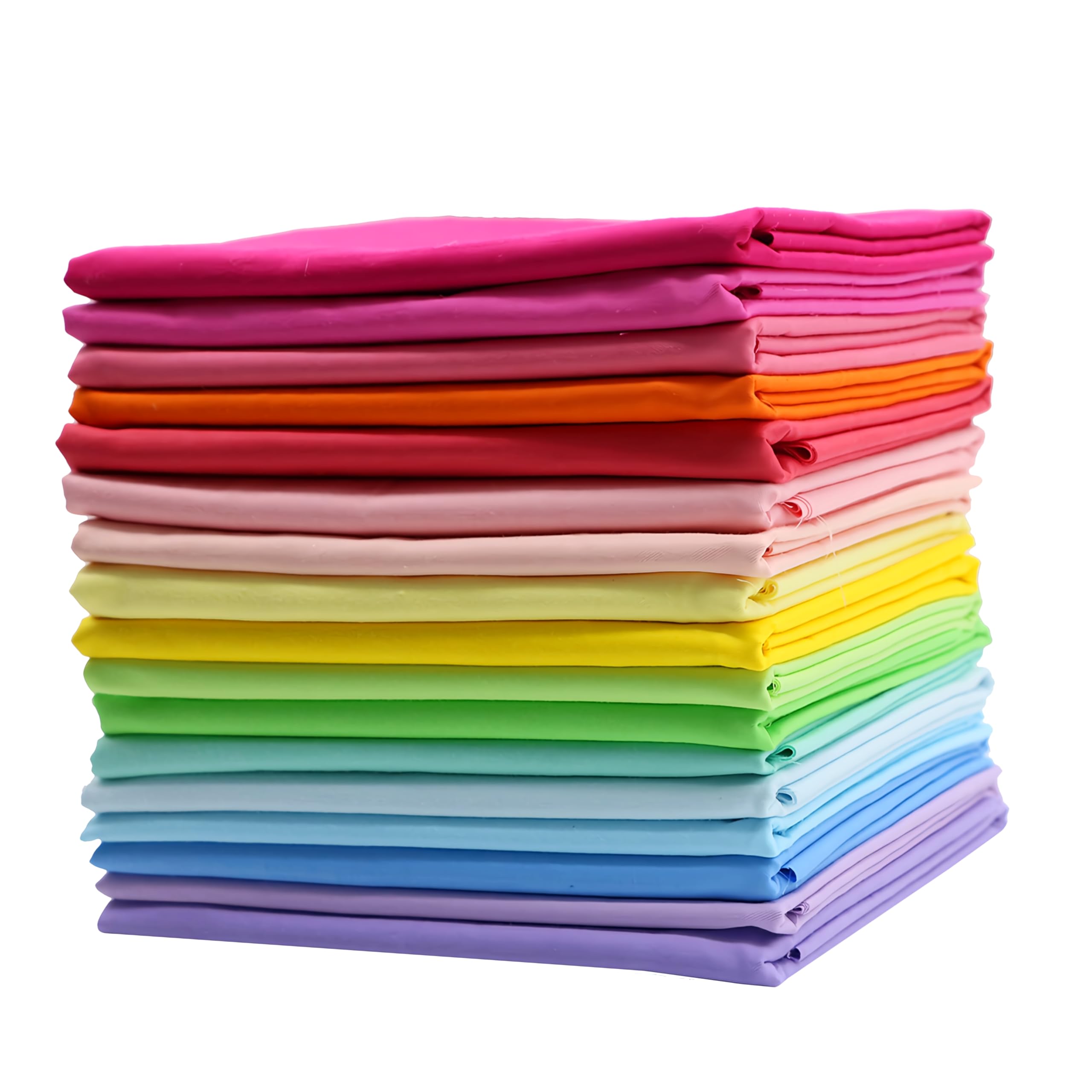iNee Bright Solid Fat Quarters Quilting Fabric Bundles, 18 x 22 inches,(Bright Solids)