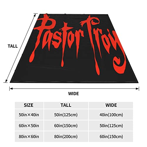 Flannel Blanket Pastor Troy Soft Lightweight Throw Blanket Warm Durable Sofa Couch Decor Beding 50"X40"