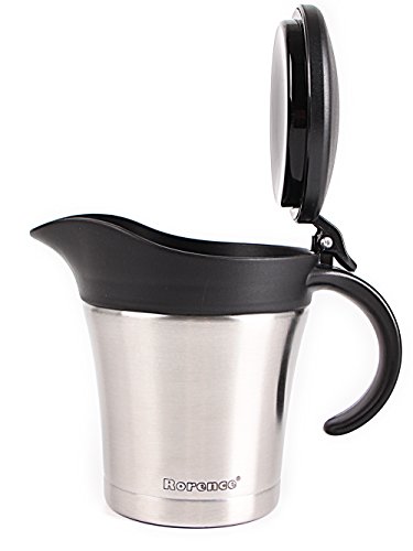 Rorence Stainless Steel Double Insulated Gravy Boat/Sauce Jug 16 Ounce Capacity