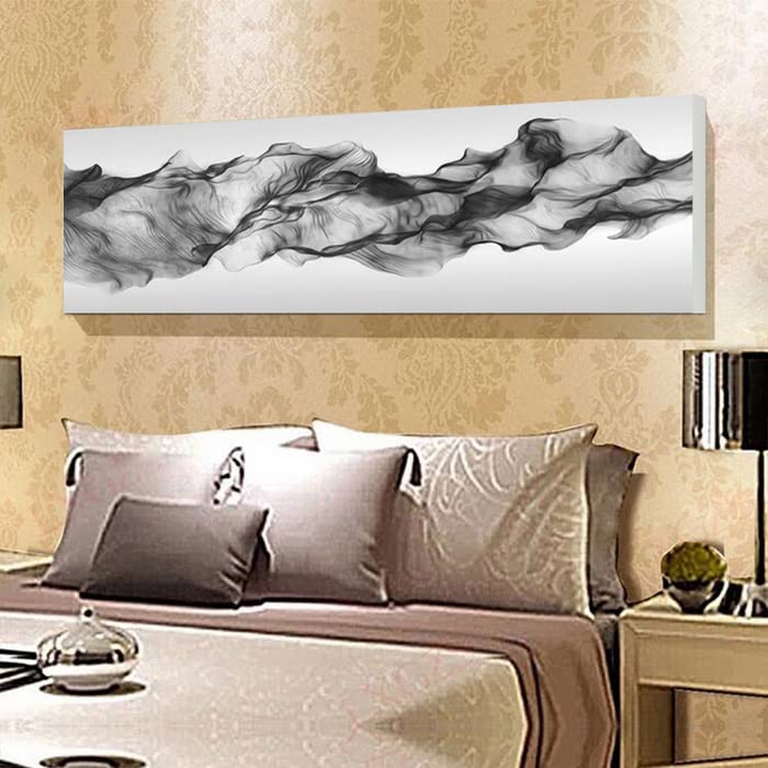 Black and White Line Art Abstract Canvas Painting Modern Wall Decor