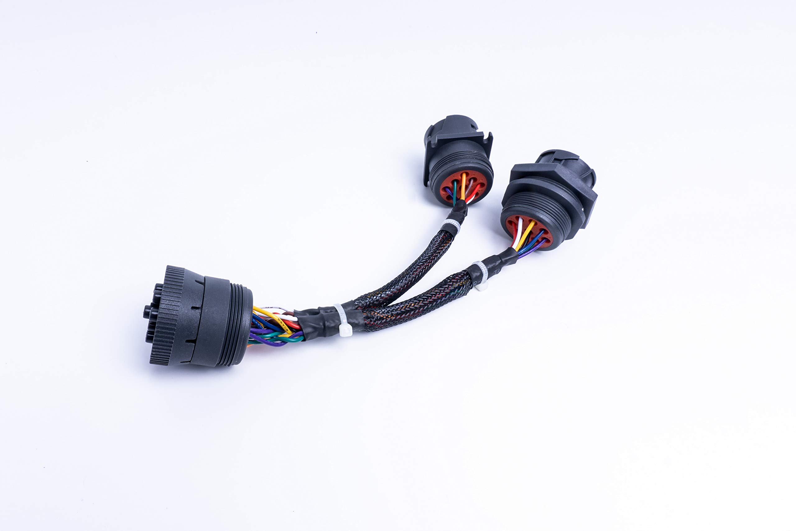 Black Type 1 J1939 9pin Splitter Y Cable Female to 2 Male for Truck Freightliner GPS ELD Tracker