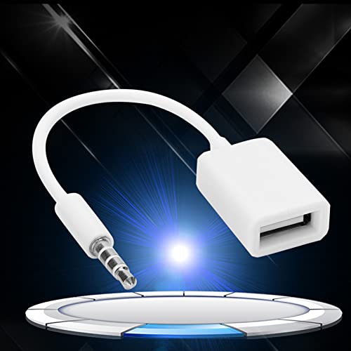 GOWENIC USB to Aux Adapter, Female USB to 3.5Mm Male Jack Audio Adapter Plug Aux Audio Cable Converter Adapter Cord, USB Adapter for Car