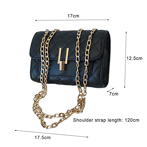 Chain Bag All-match Delicate Faux Leather Women Single-shoulder Diagonal Messenger Bag for Daily Use Shoulder Bag