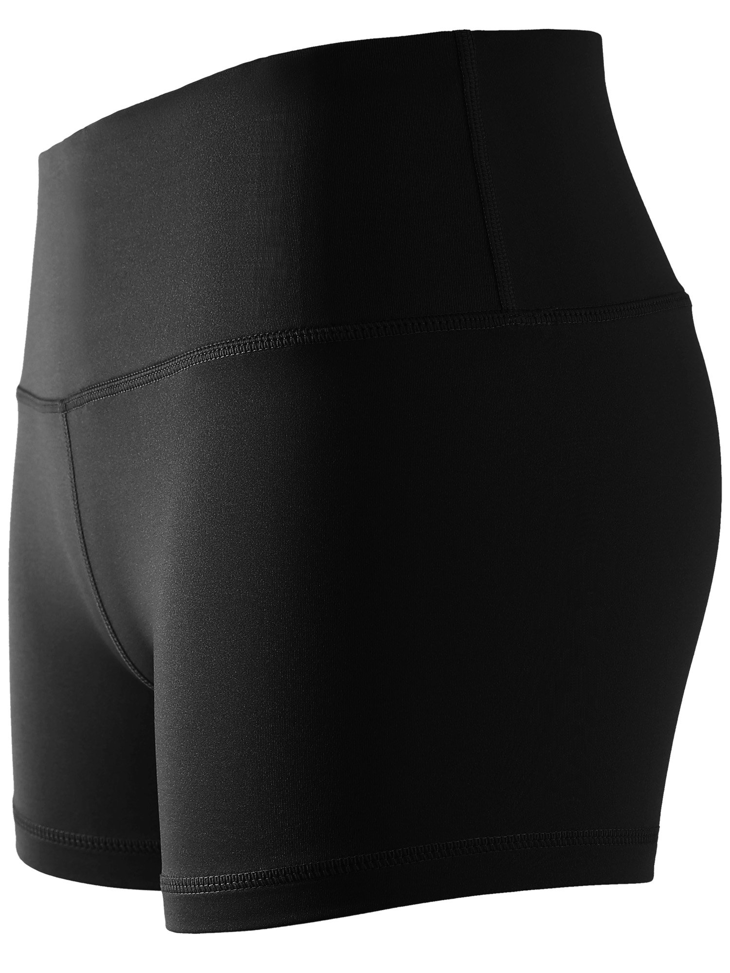 CADMUS Women's Stretch Fitness Running Shorts with Pocket,3 Pack,05,Black,Small