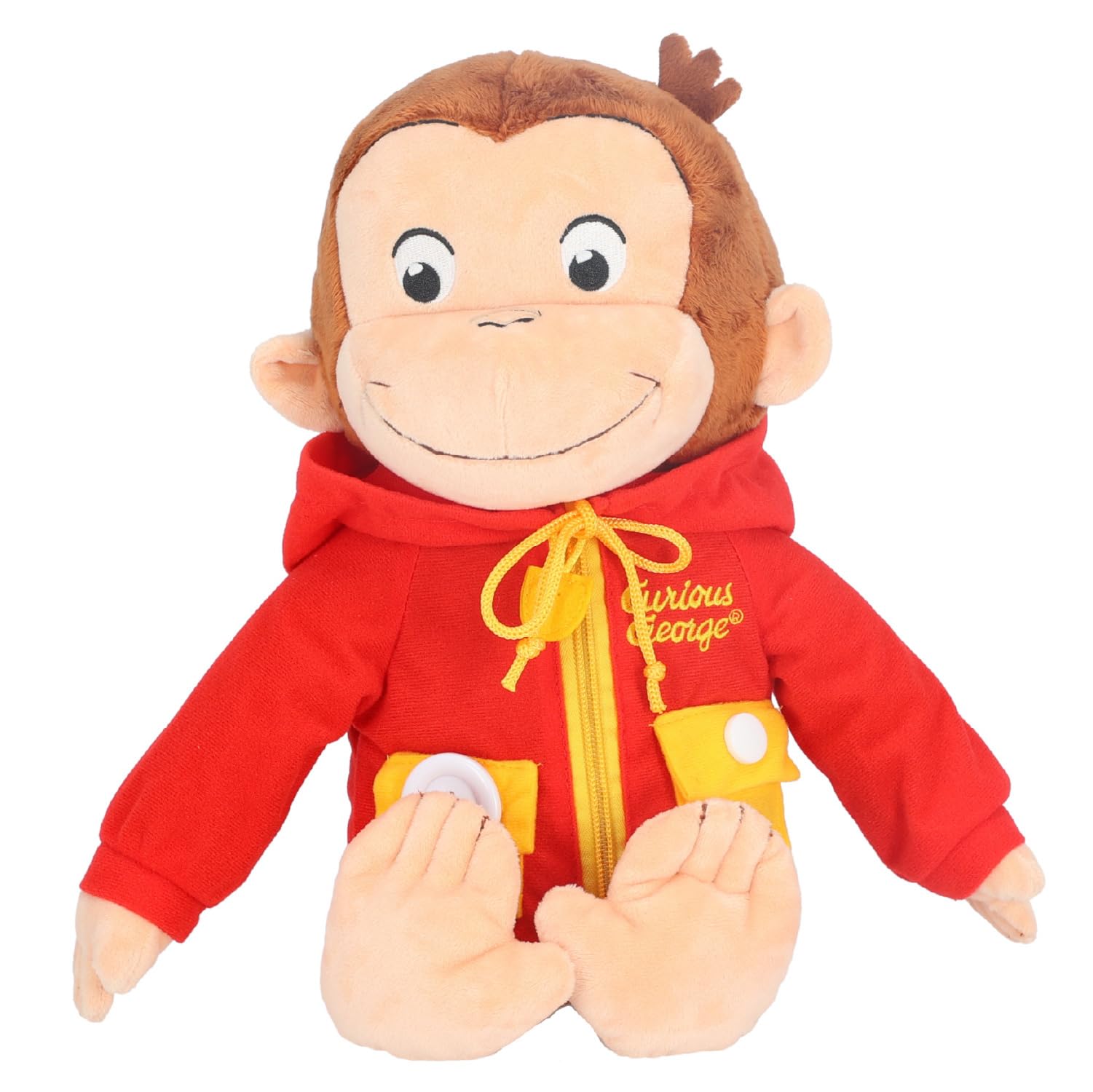 KIDS PREFERRED Curious George Learn to Dress Stuffed Animal, 14 in