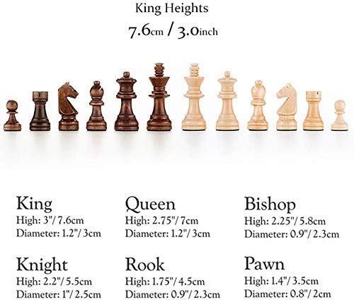 Chess Sets and Boards 38CM38CM Standard Competition International Game Solid Wood Folding Wooden Chessboard 34 Pieces