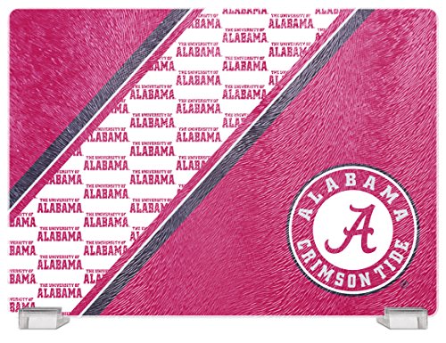 Duck House NCAA Alabama Crimson Tide Tempered Glass Cutting Board with Display Stand