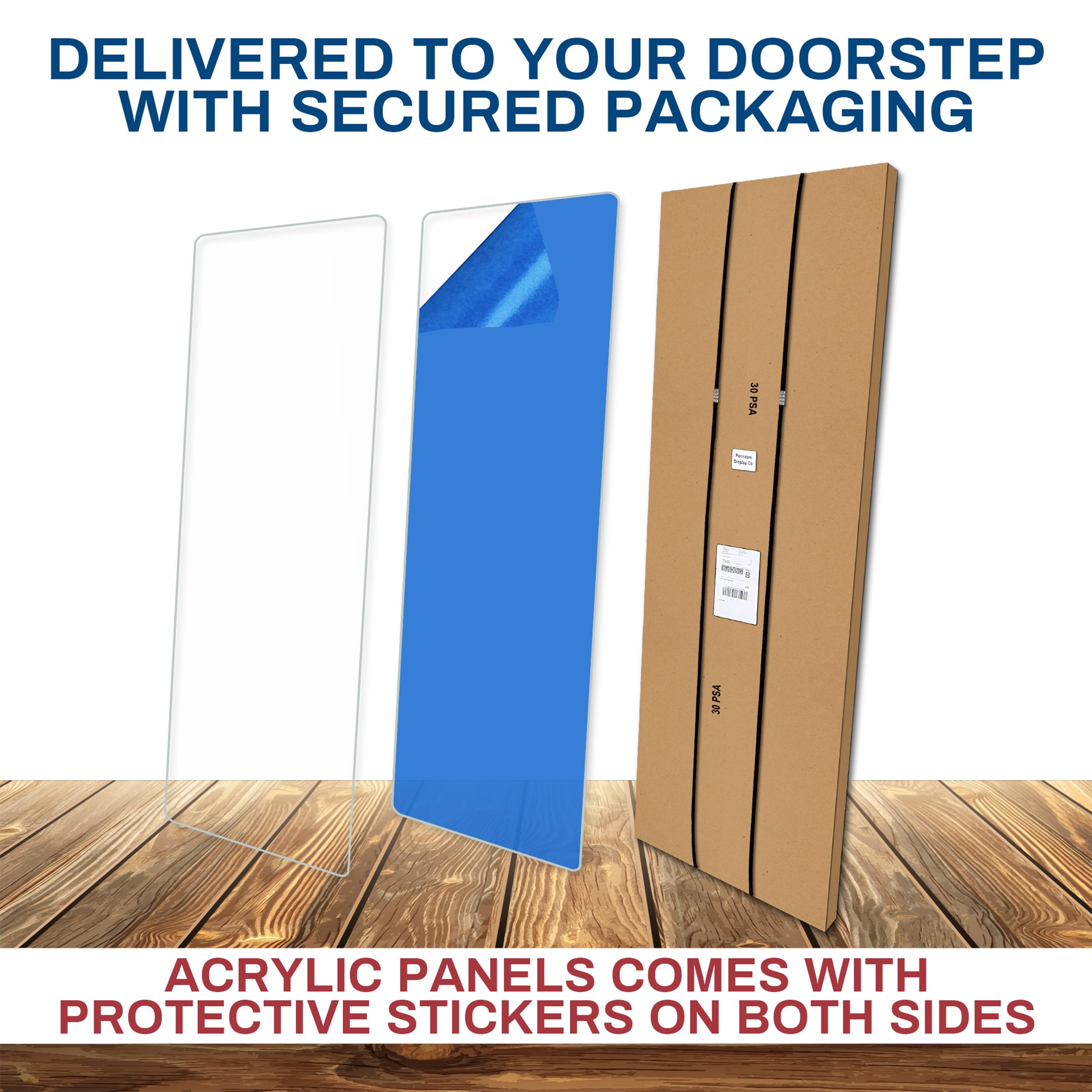 PENNZONI Drum Shield 5ft w/Living Hinges, Comes w/ 5 Drum Panels & Living Hinges, Premium Clear Acrylic Panels, Drum Screen