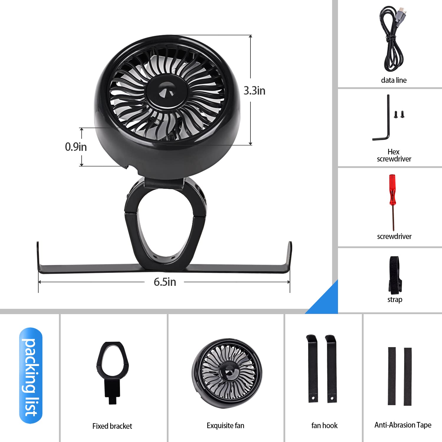 BOALEEN Fan for Peloton Bike Plus - Peloton Fan Attachment with Hook USB Fan Specially Design for Peloton Bike+ - Adjustable Angle and 3 Speed - Keep Cool When You Ride