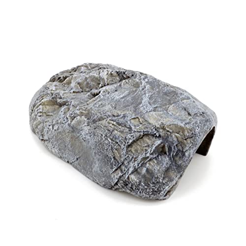 JIHAQUA Reptile Rock Reptile Hide Cave Hideout Terrarium Habitat Decor Ornament Shelter (Style B)
