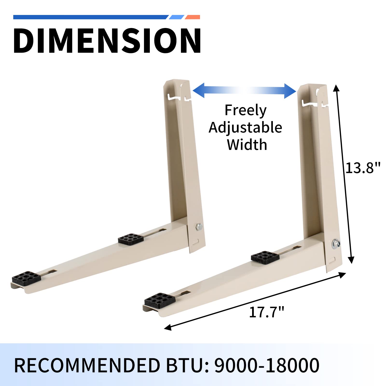 LILIJIA Mini Split Wall Mounting Bracket for 9000-18000 BTU Ductless AC/Heating System, Heavy Duty Foldable Condenser Mounting Brackets