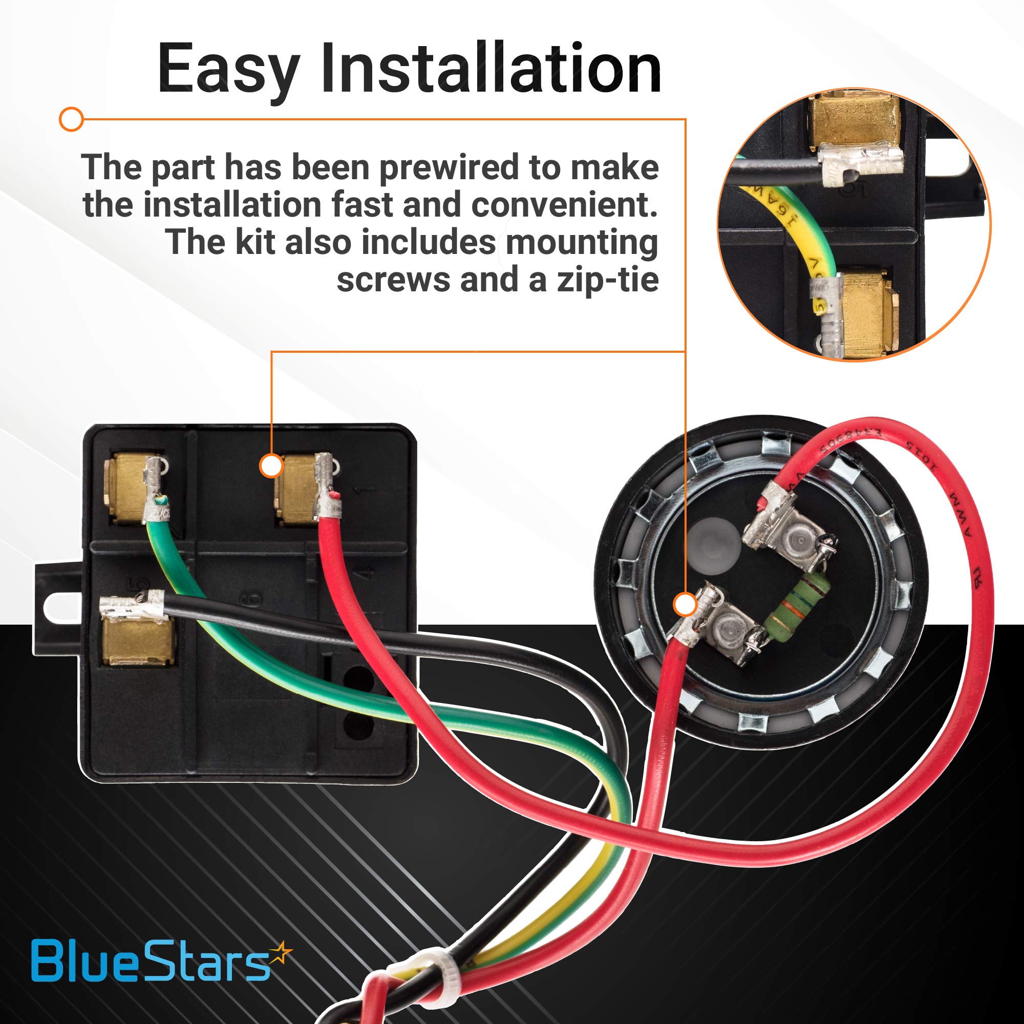 BlueStars Premium 5-2-1 CSR-U1 CSRU1 Compressor Saver Hard Start Capacitor Kit for 1- to 3-ton AC units - Durable 5-2-1 HVAC Compressor Saver Hard Start Capacitor - Easy to Install - PACK OF 1