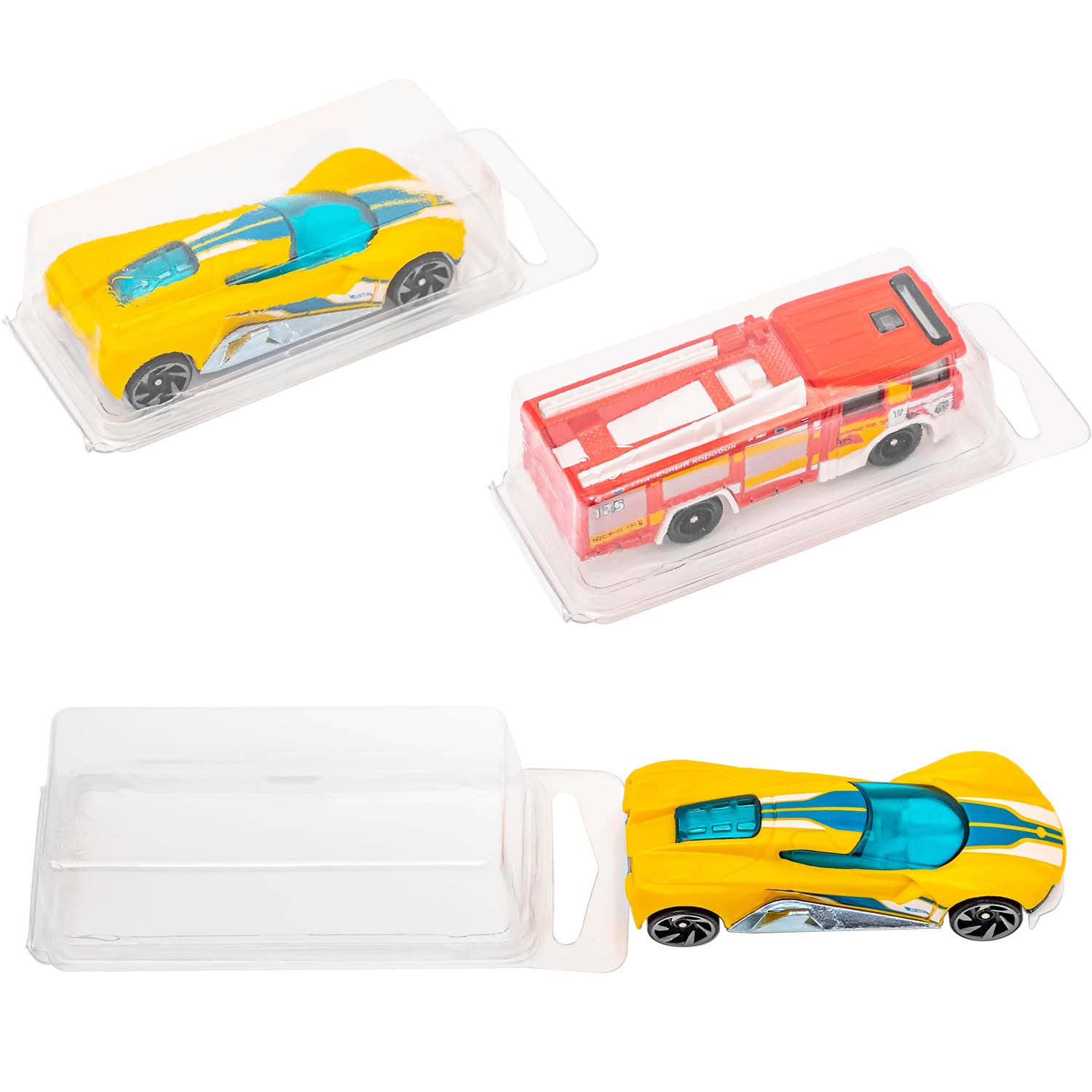 Platinum Protectors Clamshell Case for Loose Hot Wheels and Matchbox Cars (100 Pack)
