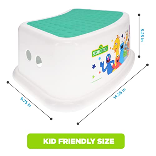 Sesame Street Sesame Squad Step Stool - Kids Step Stool, Potty Training, Non-Slip, Bathroom, Kitchen, Lightweight