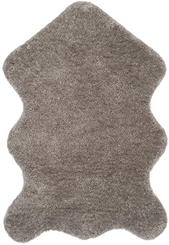 SAFAVIEH Sheep Shag Collection 4' x 6' Silver SSG101A Handmade 1-inch Thick Area Rug