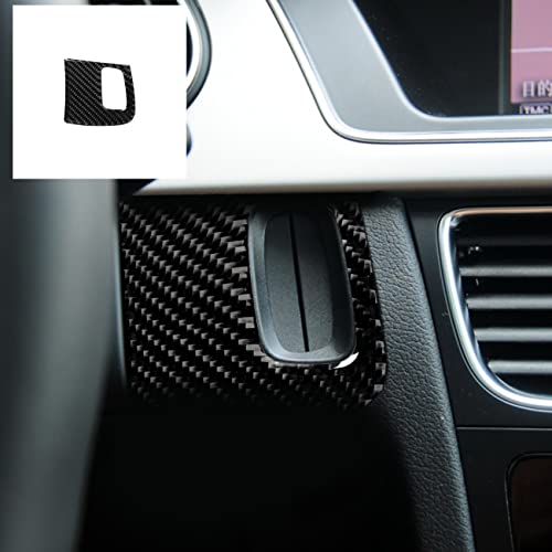 miusani Carbon Fiber Interior Sticker Decoration Trim Cover Decals Compatible with Audi A4 B8 A5 Q5 Accessories RT06 (Engine Start Keyhole Switch)