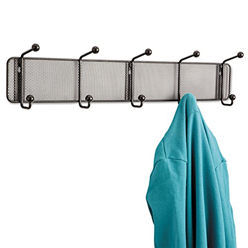 Safco 6403Bl Onyx Mesh Wall Racks 5 Hook Steel