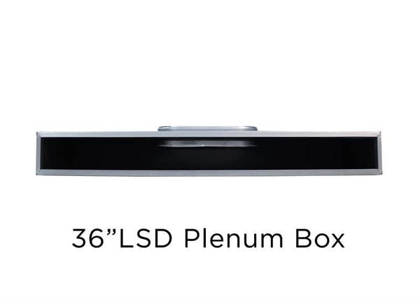 BUILDMART - 36" Plenum Box for [36" Linear Slot Diffuser - (2 Slot) Double Slot] Premium Insulated Plenum Box for Heating and Cooling - Texas Buildmart
