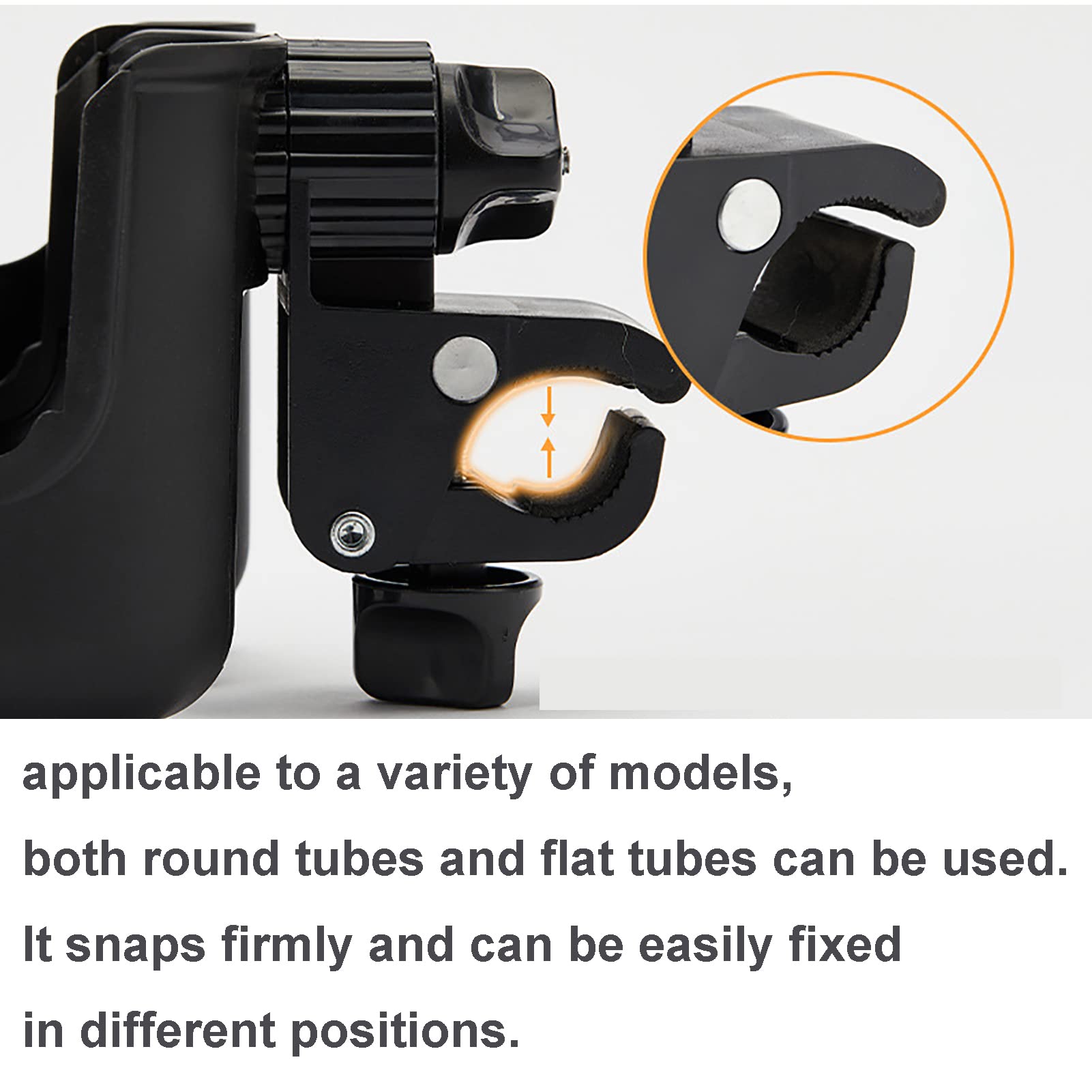 Cup Holder 2 in 1, Stroller Cup Holder, Bike Cup Holder, Stroller Organizer, Stroller Cup Holder with Mobile Phone Holder, 360 Rotation Drink Phone Holder for Bike Pushchair Wheelchair Walker Bicycle