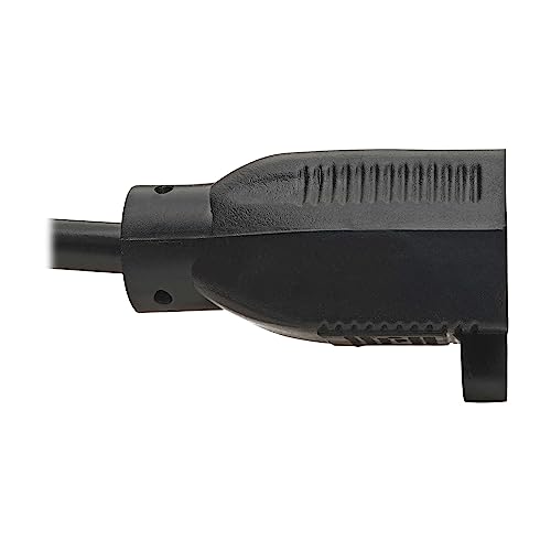 Tripp Lite Standard Computer Power Cord 10A, 18AWG (IEC-320-C14 to NEMA 5-15R) 1-ft.(P002-001-10A) Black