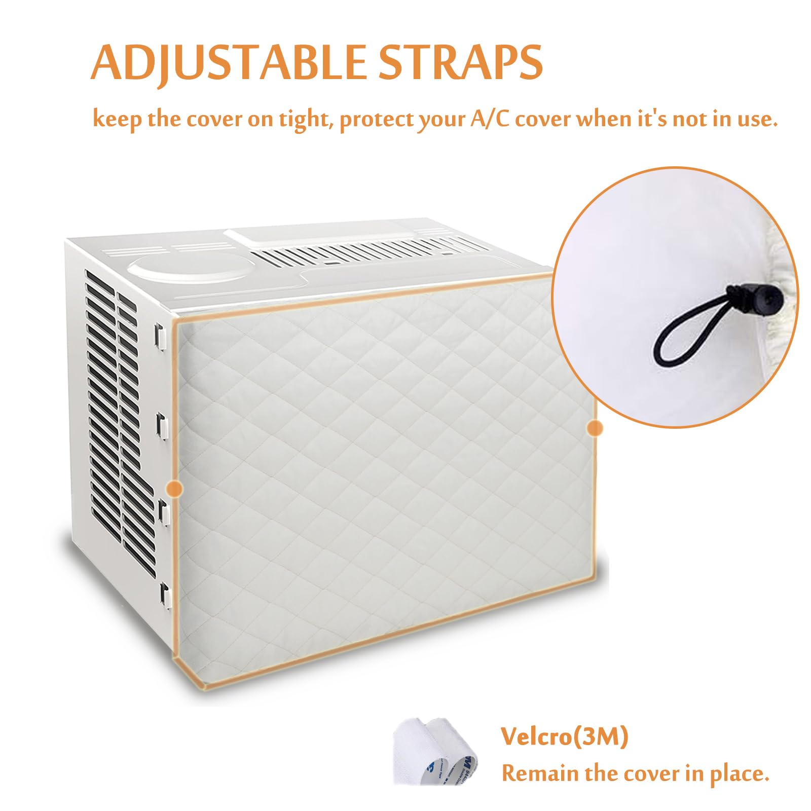 Foozet Indoor Air Conditioner Cover Double Insulation, Small, Cream
