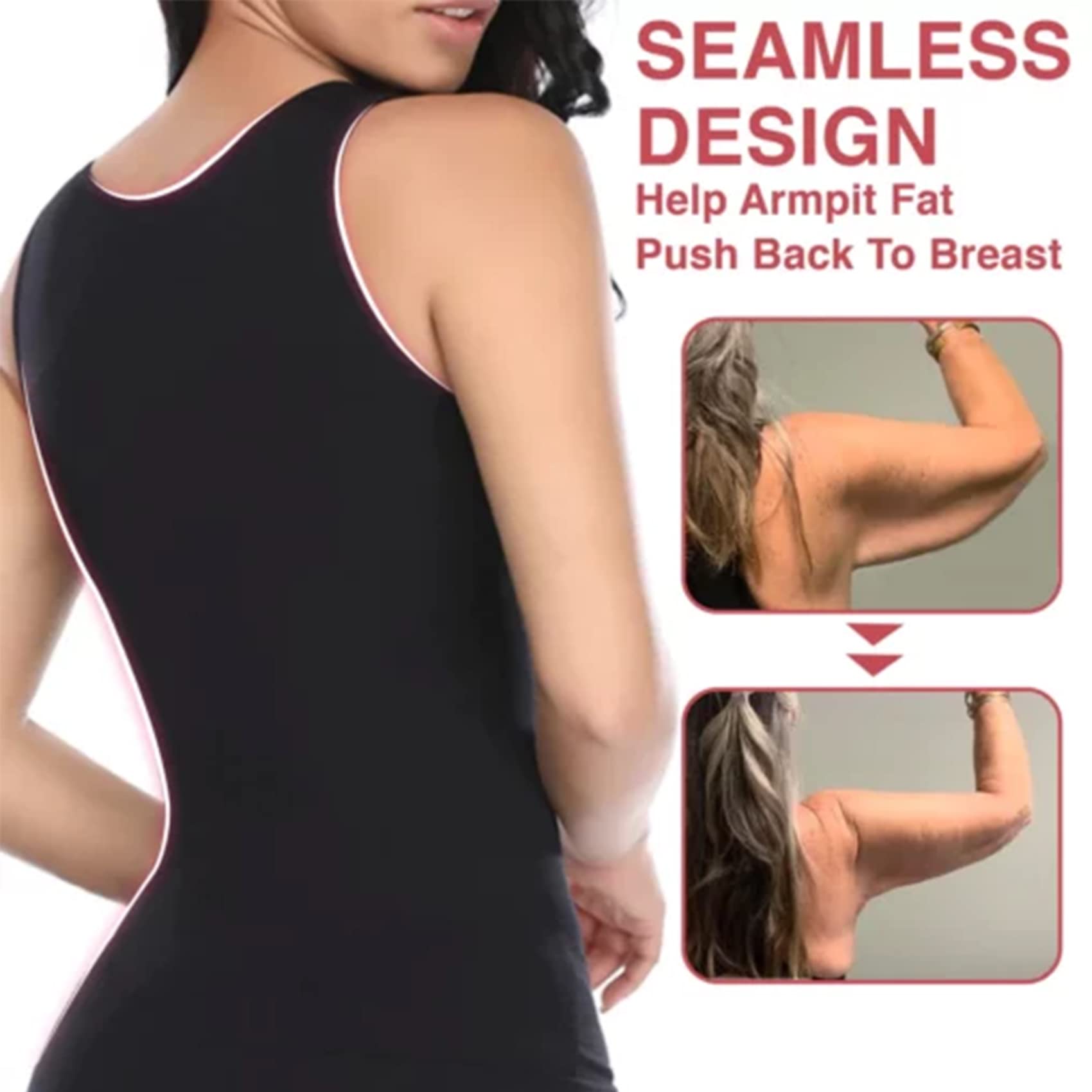 CHLOEF FiberFit Hourglass Sculpting Self Heating Vest, FiberSlim Thermal Self Heating Vest (1 pc Black,L)