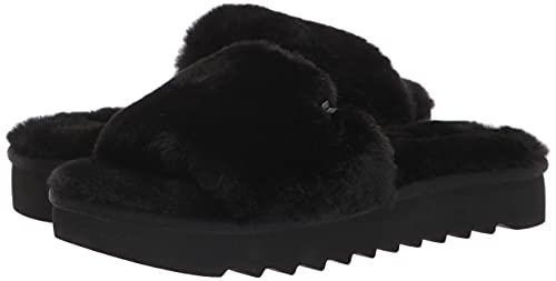 Koolaburra by UGG Women's Fuzz-AH Slipper, Black, 11