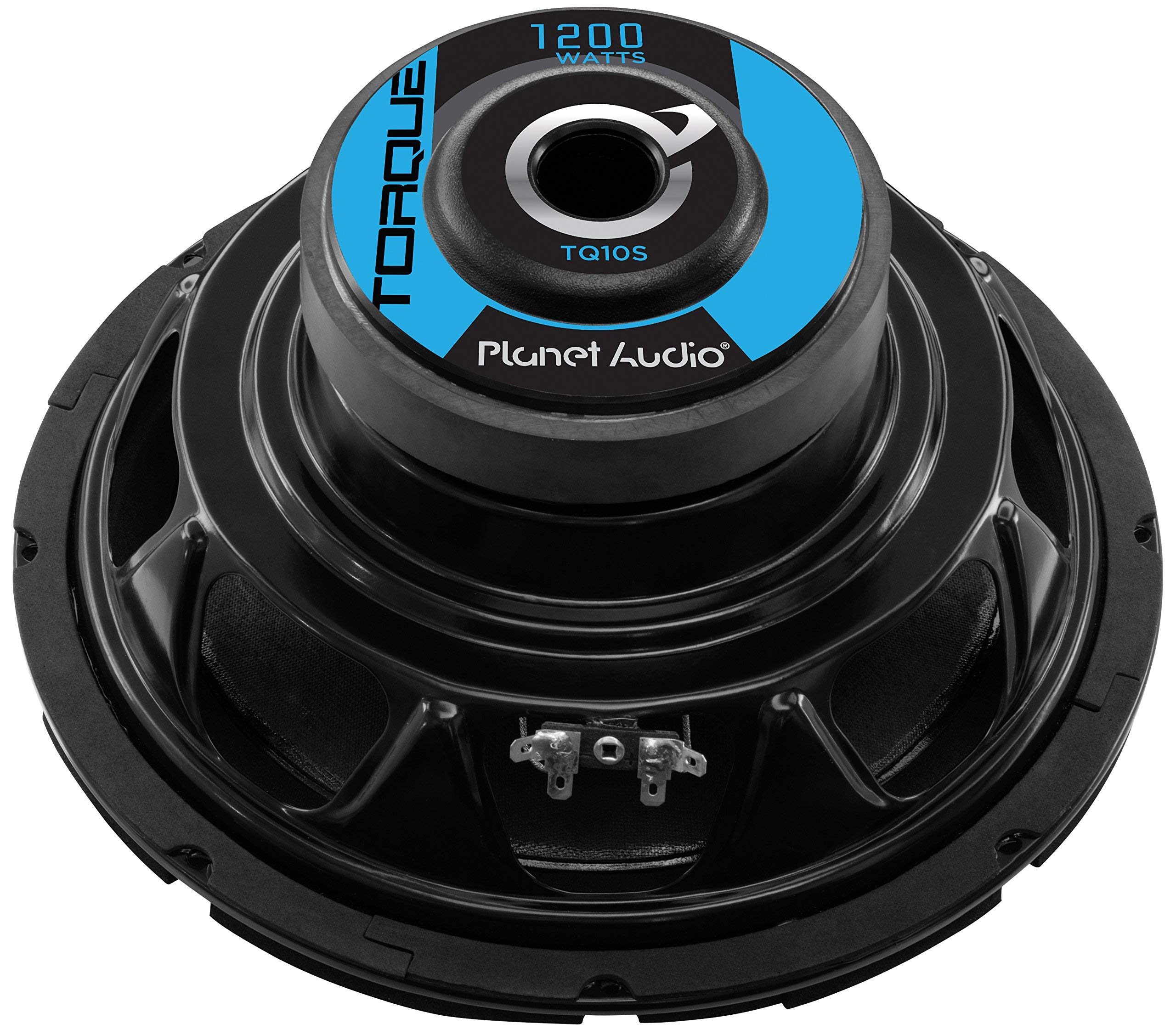 Planet Audio TQ10S Torque Series 10 Inch Car Subwoofer - 1200 Watts Max, Single 4 Ohm Voice Coil, Sold Individually, Hook Up to Amp