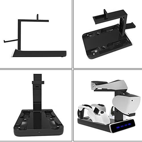 Charging Station for PS VR 2 and PS 5 Controller | Fast Charger Dock Display Stand with LED Indicator for Play-Station VR2 | Charging Stand for PS 5 & VR2 Headset Controllers Accessories