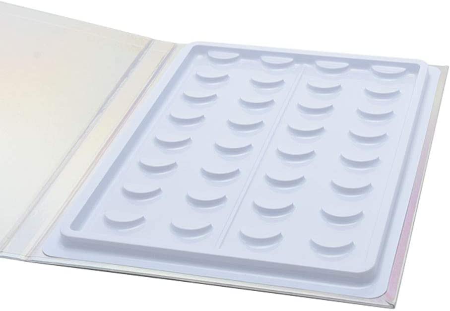 beiyoule Empty Eyelash Storage Book, Glitter Lash Sample Protective Case False Eyelash Display Box can Holds 16 Pairs False Eyelashes, Birthday or Xmas Gift for Girls Makeup Lovers (Silver)