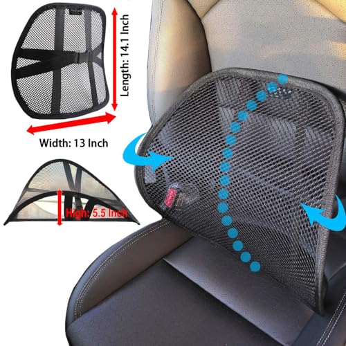 Big Ant Lumbar Support, Car Back Support Mesh Double Layers Ergonomic Designed for Comfort and Lower Back Pain Relief - Car Seat Lumbar Support for The Driver, Office Chair, Wheelchair